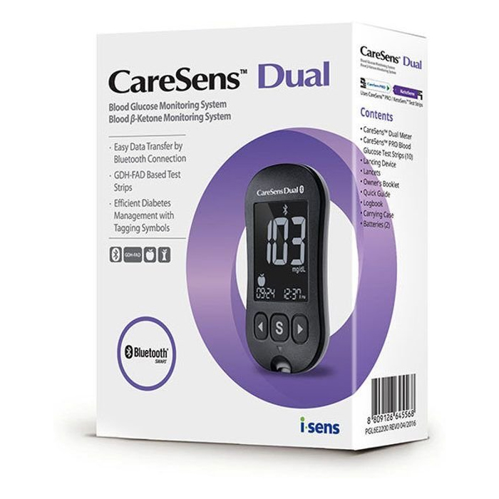 Глюкометр КэаСенс Дуал (CareSens Dual) для измерения кетонов и сахара в ...