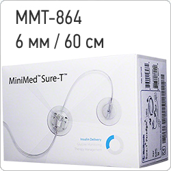 Медтроник Sure-T MMT-864. Длина иглы 6 мм, трубочки - 60 см, 10 штук ...